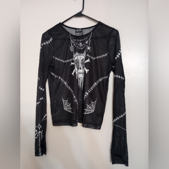 Dolls Kill | Tops | Dolls Kill Broken Bonez Womens Mesh Top | Poshmark